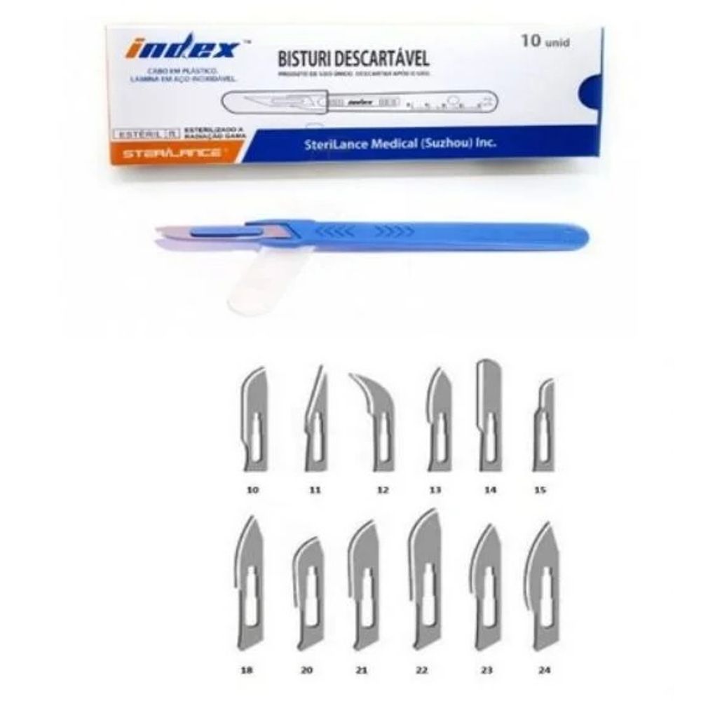 Bisturi Descartável estéril com Lâmina - Sterilance - Hospitalar ...
